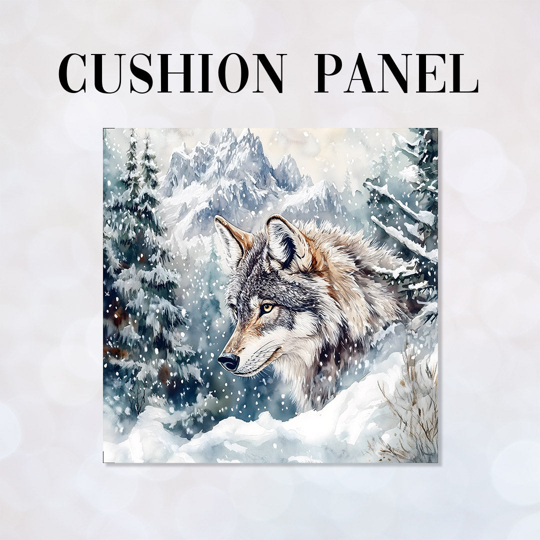 Winter Wolf Fabric Panel for sewing Cushions. – Custom Fabrics UK