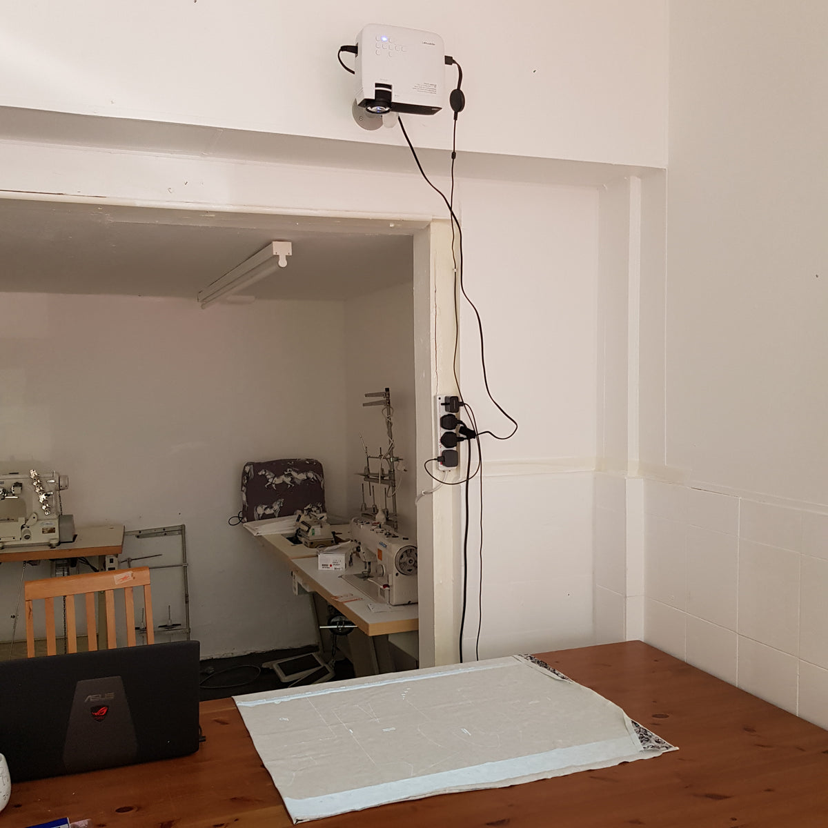 Projectors for Sewing - Sewing Patterns projected directly onto your F ...