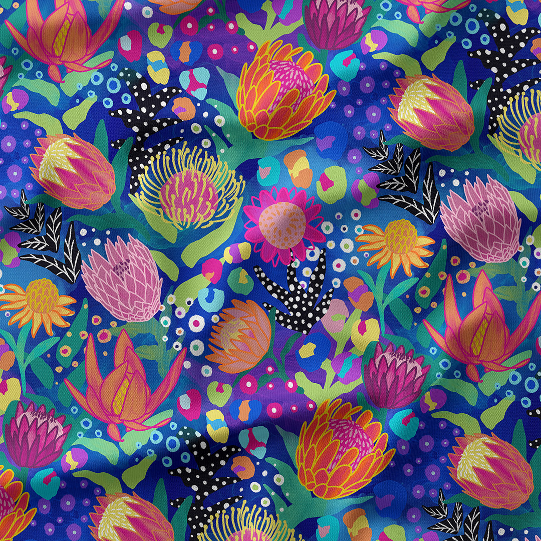 Funky Florals Fabric for Outdoor Cushions and Crafts – Custom Fabrics UK