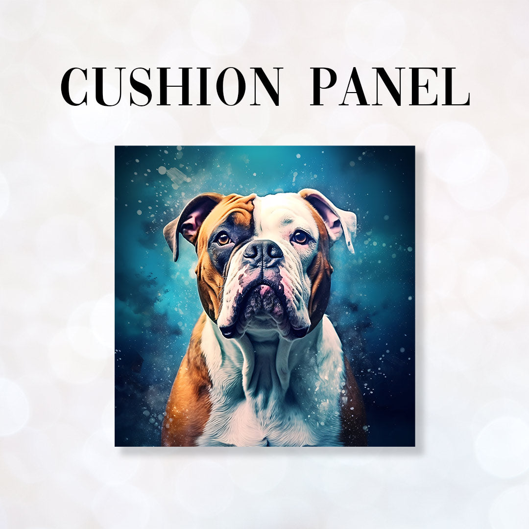 American Bulldog Fabric Panel for sewing Cushions. – Custom Fabrics UK