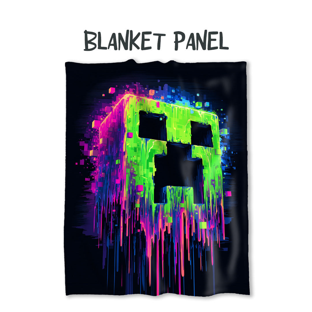 Blocky Face fabric panel for sewing blankets – Custom Fabrics UK