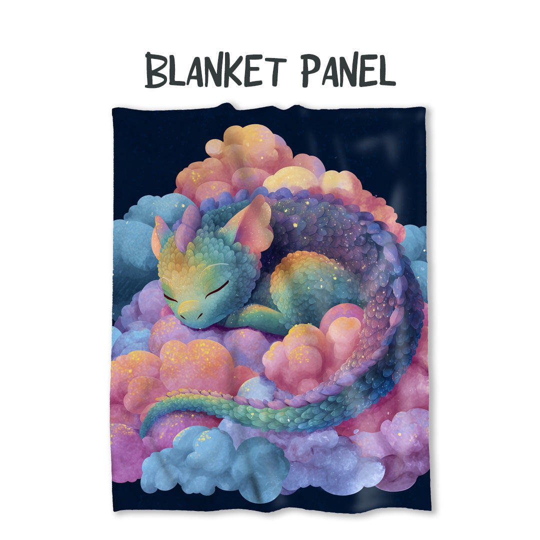 Dragon fabric panel for sewing blankets – Custom Fabrics UK