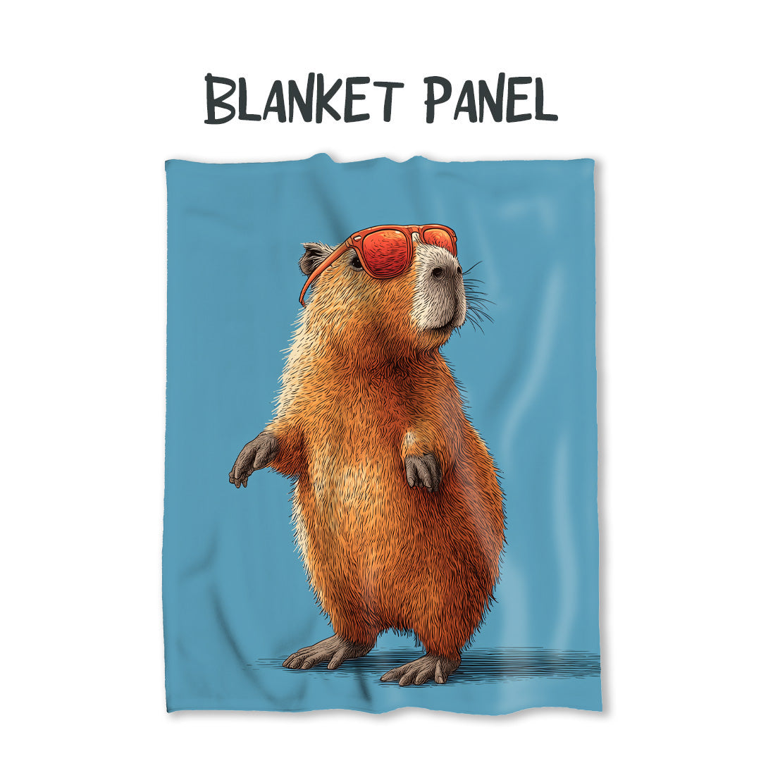 Capybara fabric panel for sewing blankets – Custom Fabrics UK