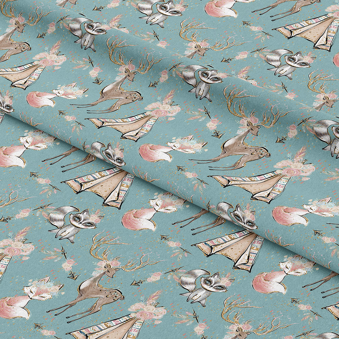 Boho Style Autumn fabric for Outdoor Cushions, Dressmaking, Crafts ...