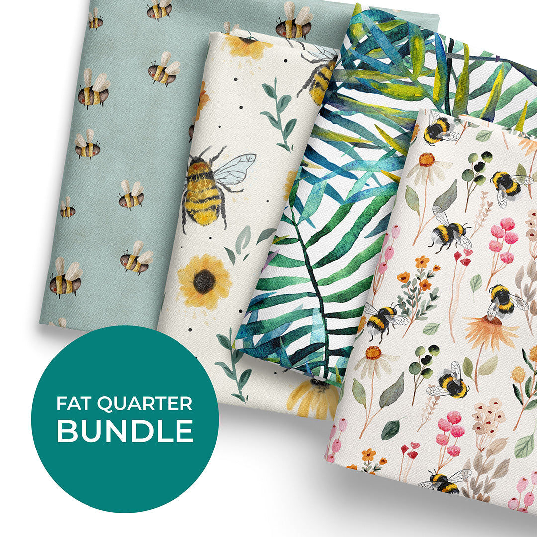 Bumble Bees Fat Quarter Bundle fabric for outdoor cushions, clothes ...