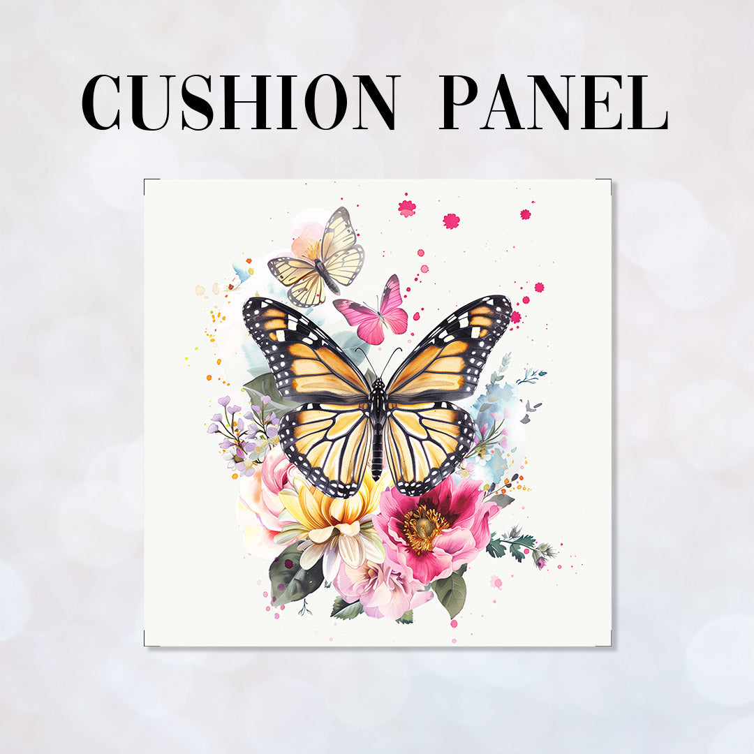 Monarch Butterfly Fabric Panel for sewing Cushions. – Custom Fabrics UK
