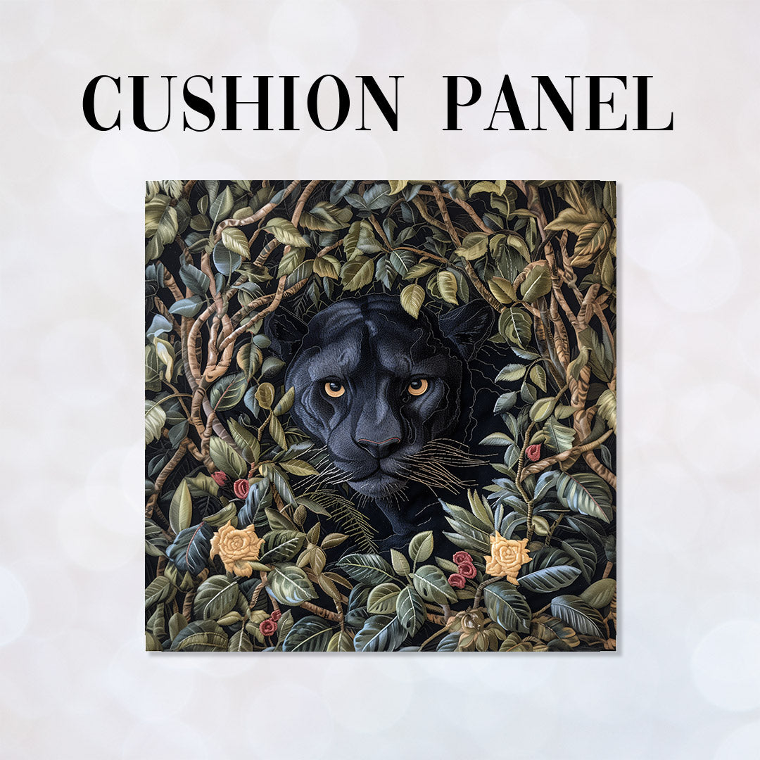 Embroidered Puma Fabric Panel for sewing Cushions. – Custom Fabrics UK