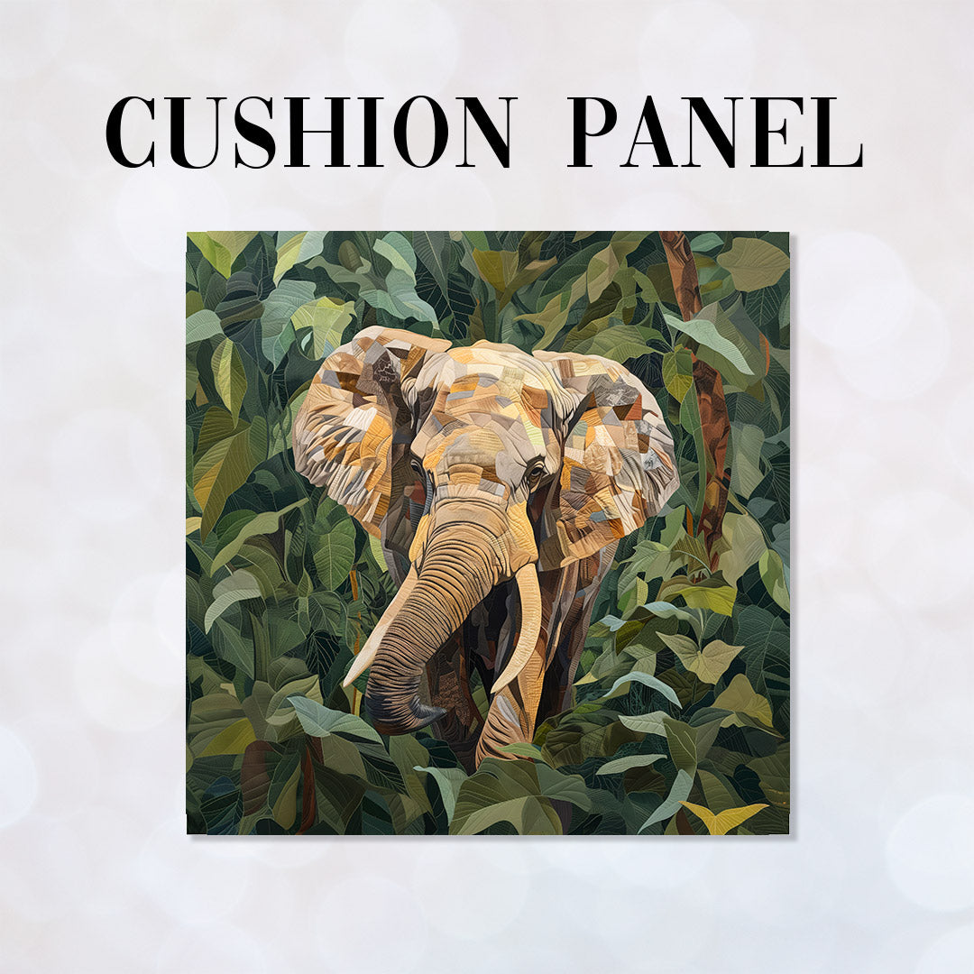 Quilted Elephant Fabric Panel for sewing Cushions. – Custom Fabrics UK