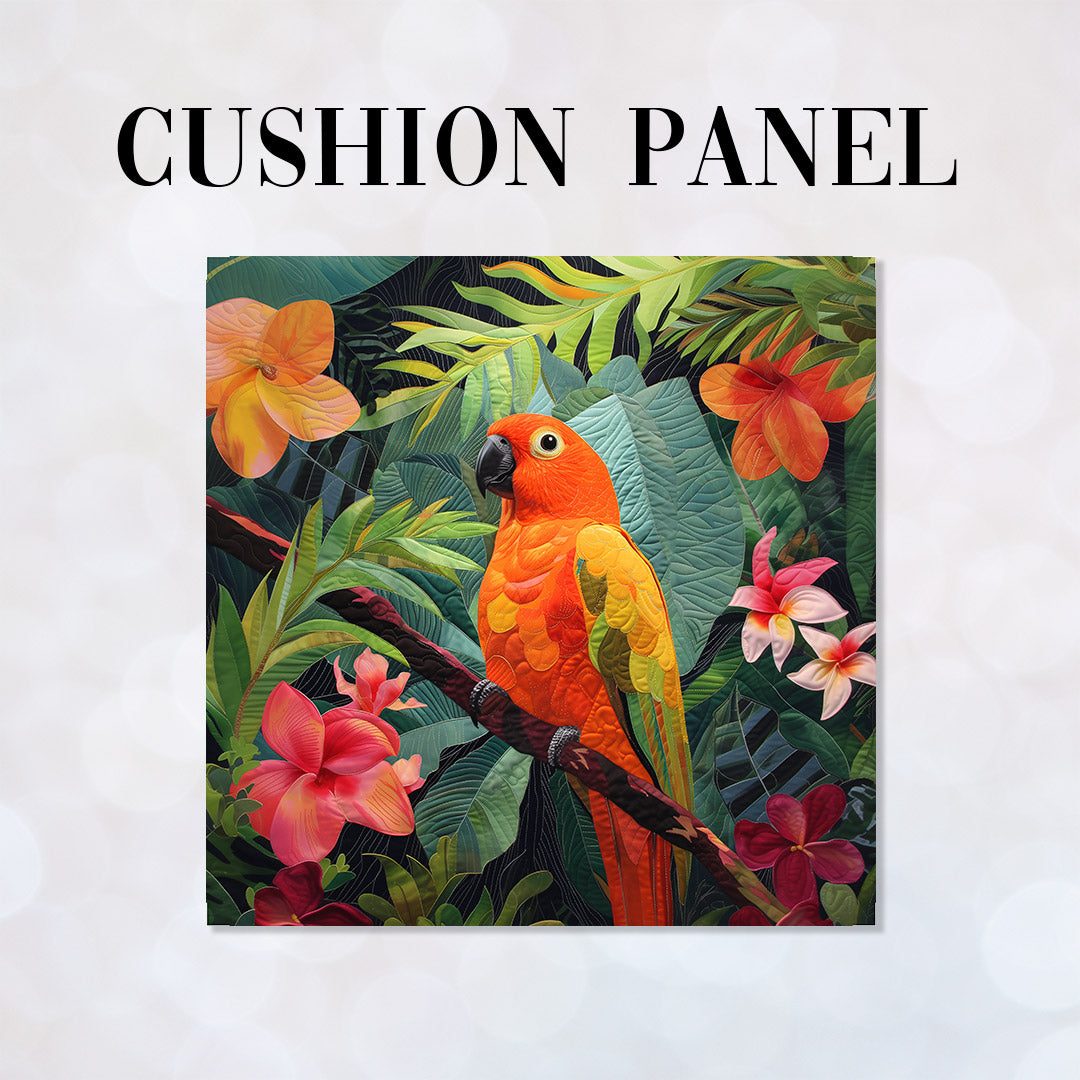 Tropical Parrot Fabric Panel for sewing Cushions. – Custom Fabrics UK