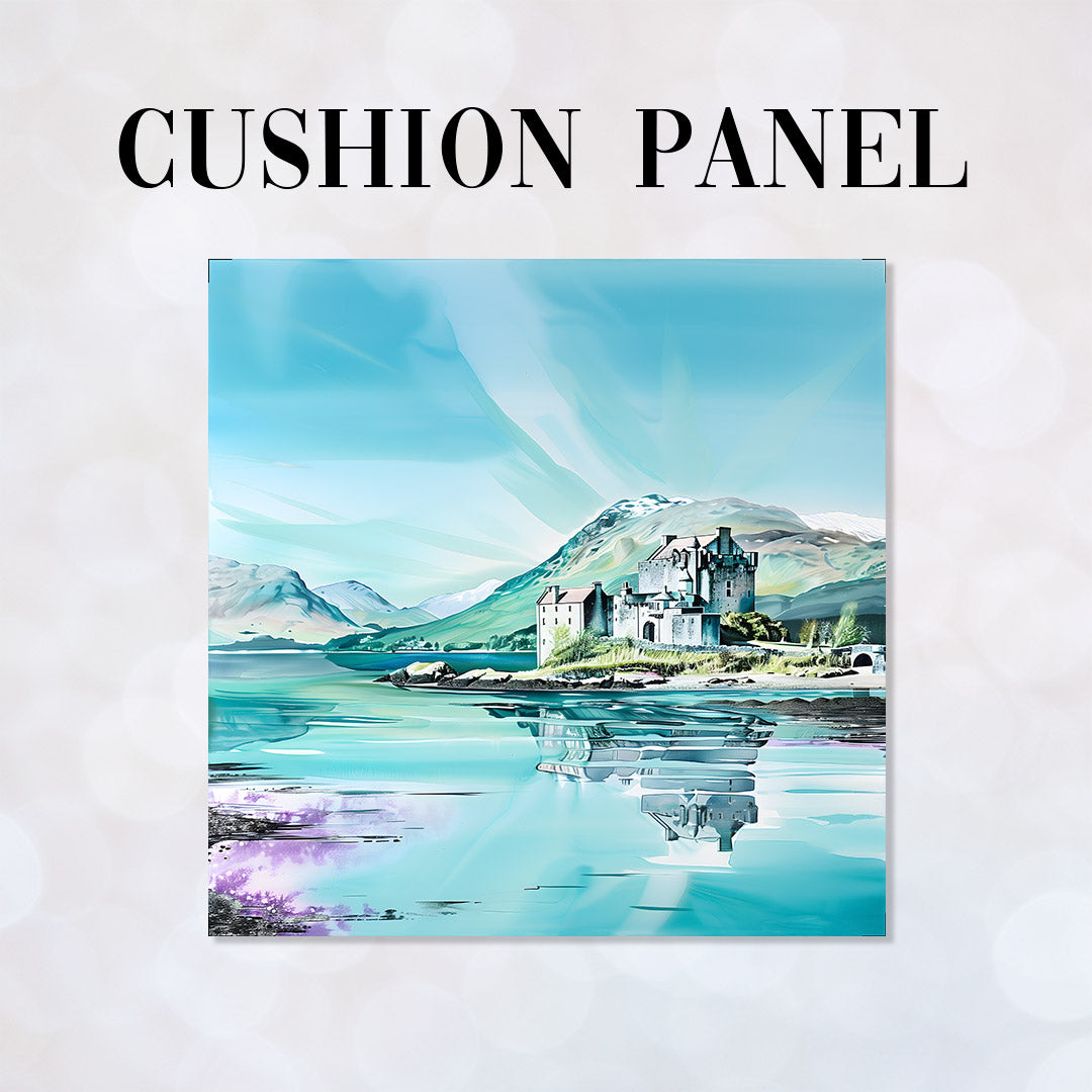 Eilean Donan Castle Scotland Fabric Panel for sewing Cushions. – Custom ...