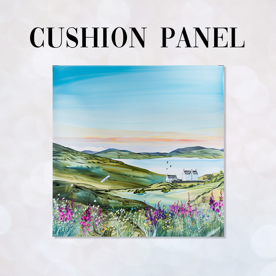 Highlands Cottage Scotland Fabric Panel for sewing Cushions. – Custom ...