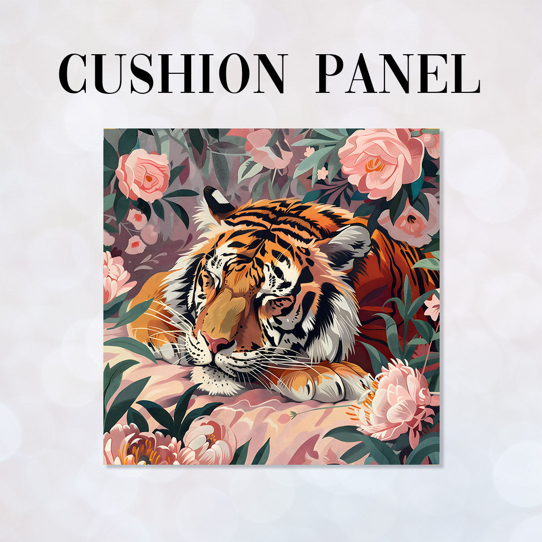 Sleeping Tiger Fabric Panel for sewing Cushions. – Custom Fabrics UK