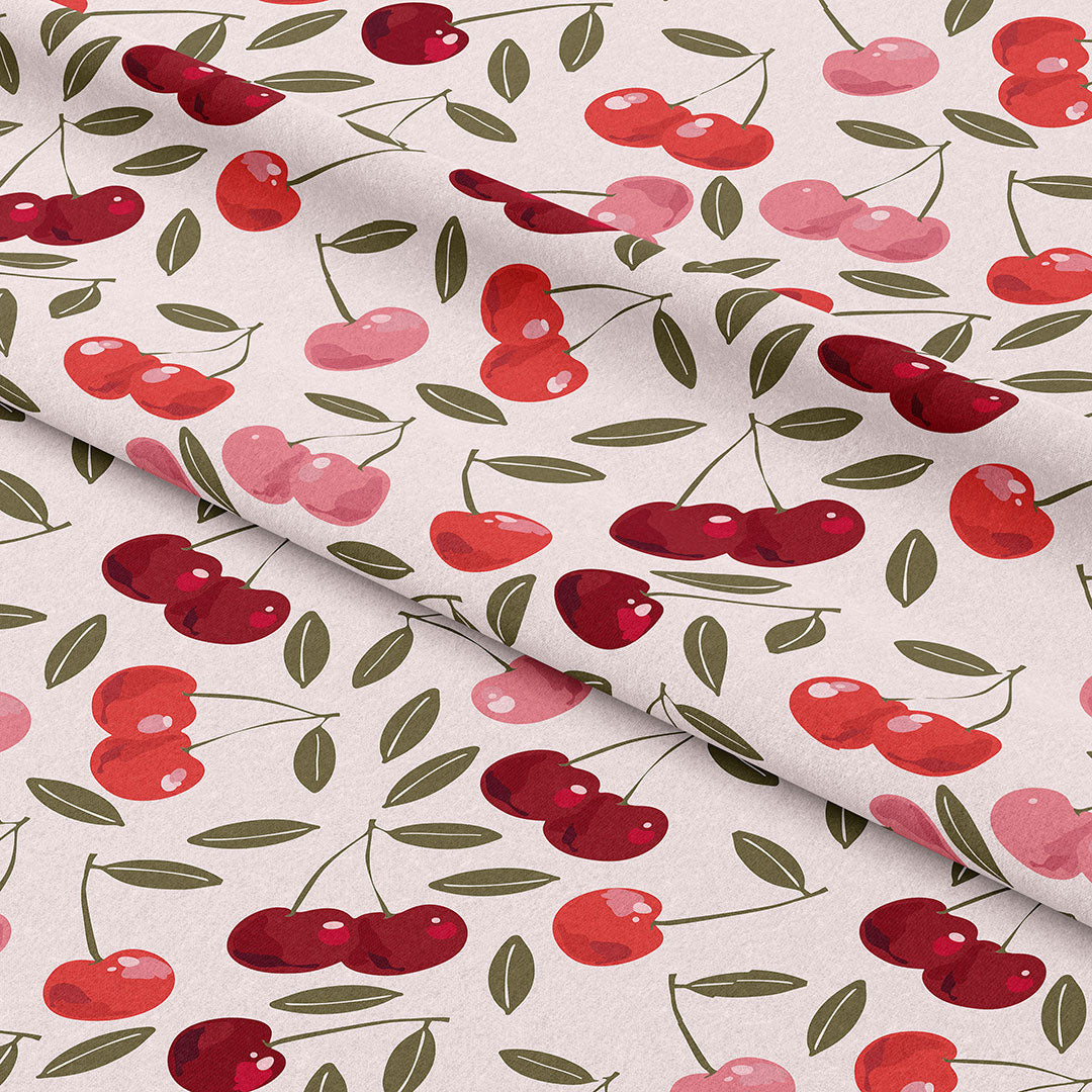 Cherries fabric for Outdoor Cushions, Tablecloth, Dressmaking, Crafts ...