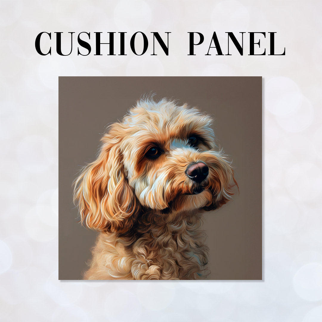 Cockapoo Dog Fabric Panel for sewing Cushions. – Custom Fabrics UK