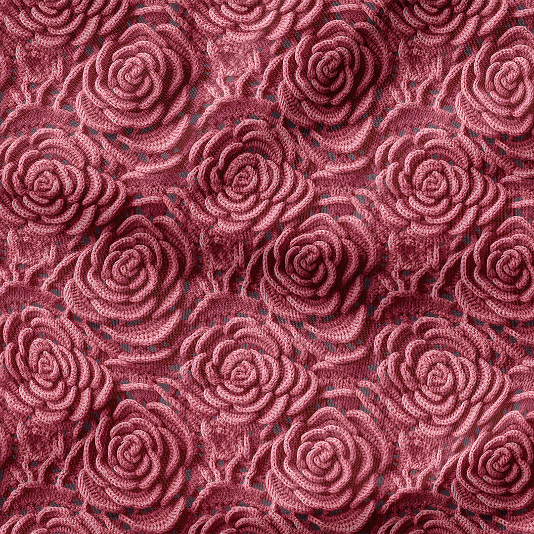 Crochet Rose fabric for Outdoor Cushions, Dressmaking, Crafts – Custom ...