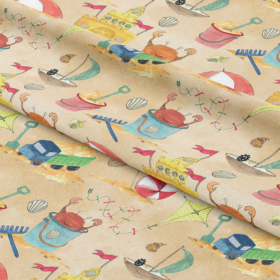 Summer Beach fabric for Garden Cushions, Dressmaking, Crafts – Custom ...