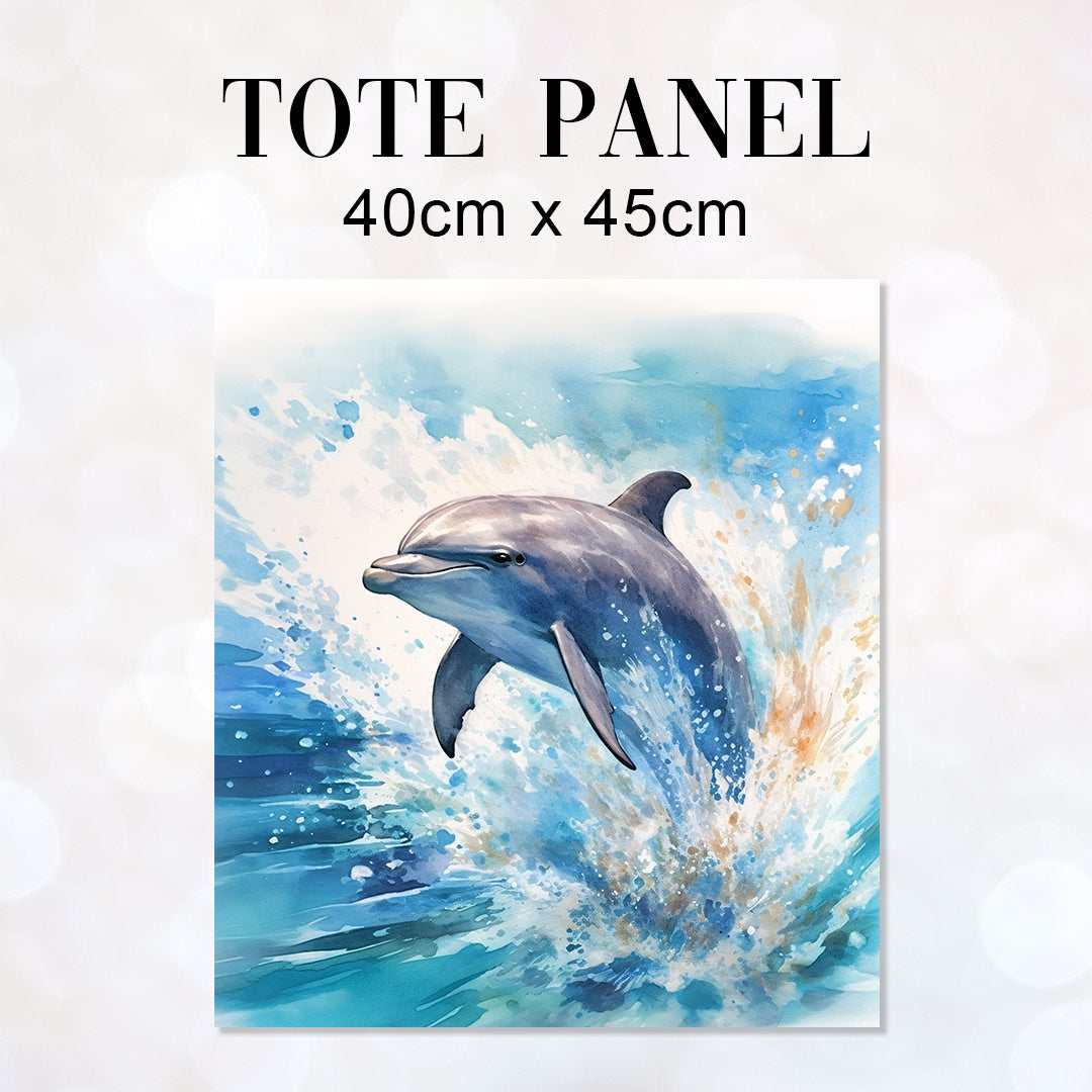Dolphin Fabric Panel for sewing Tote Bags – Custom Fabrics UK
