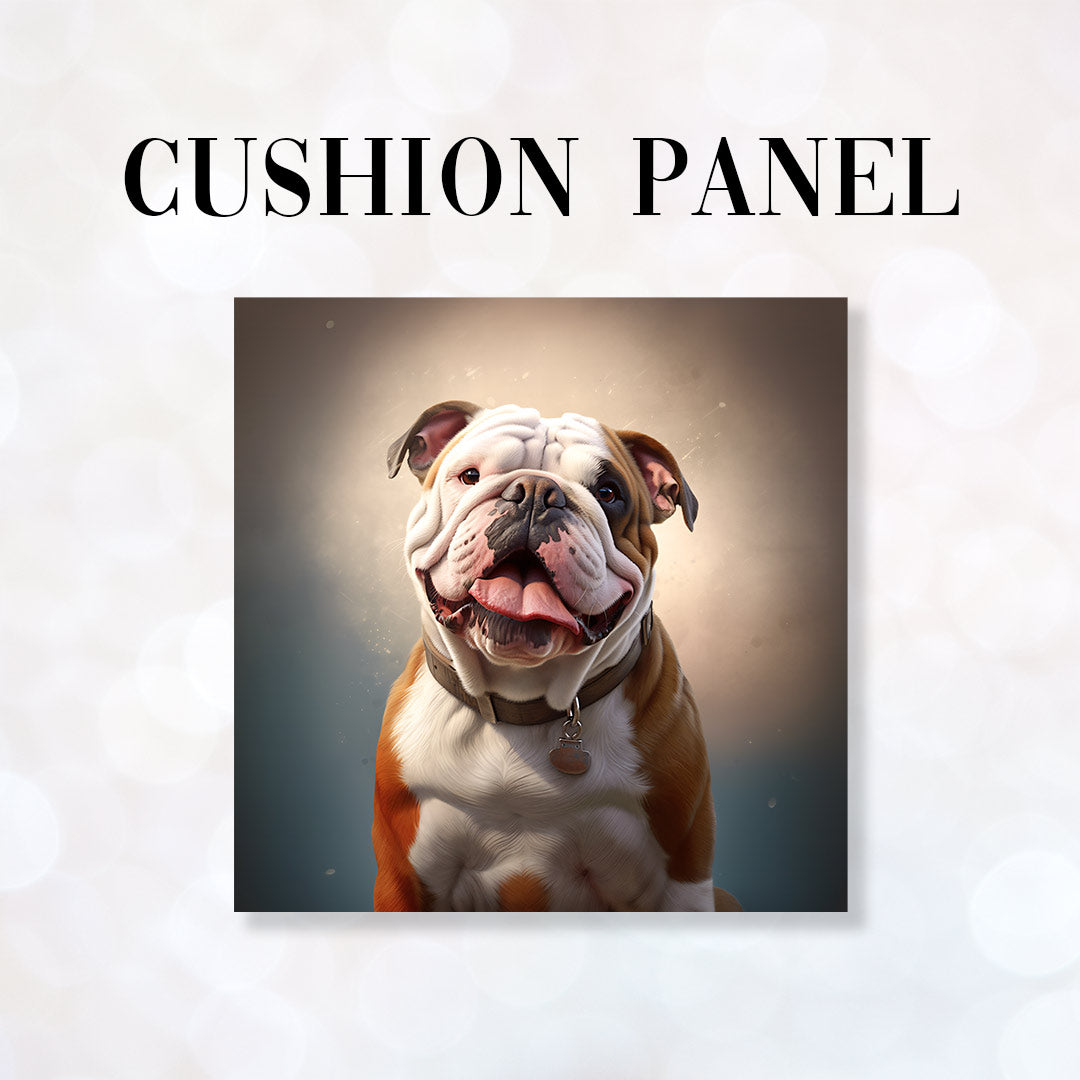 English Bulldog Fabric Panel for sewing Cushions. – Custom Fabrics UK