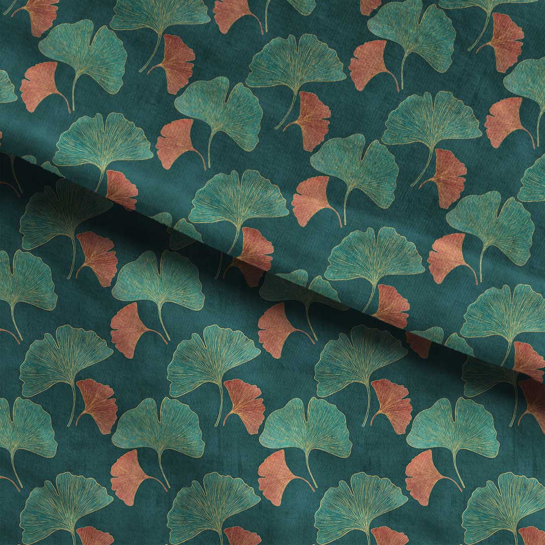 Ginkgo Botanical fabric for Garden, Dressmaking, Crafts, Sewing ...