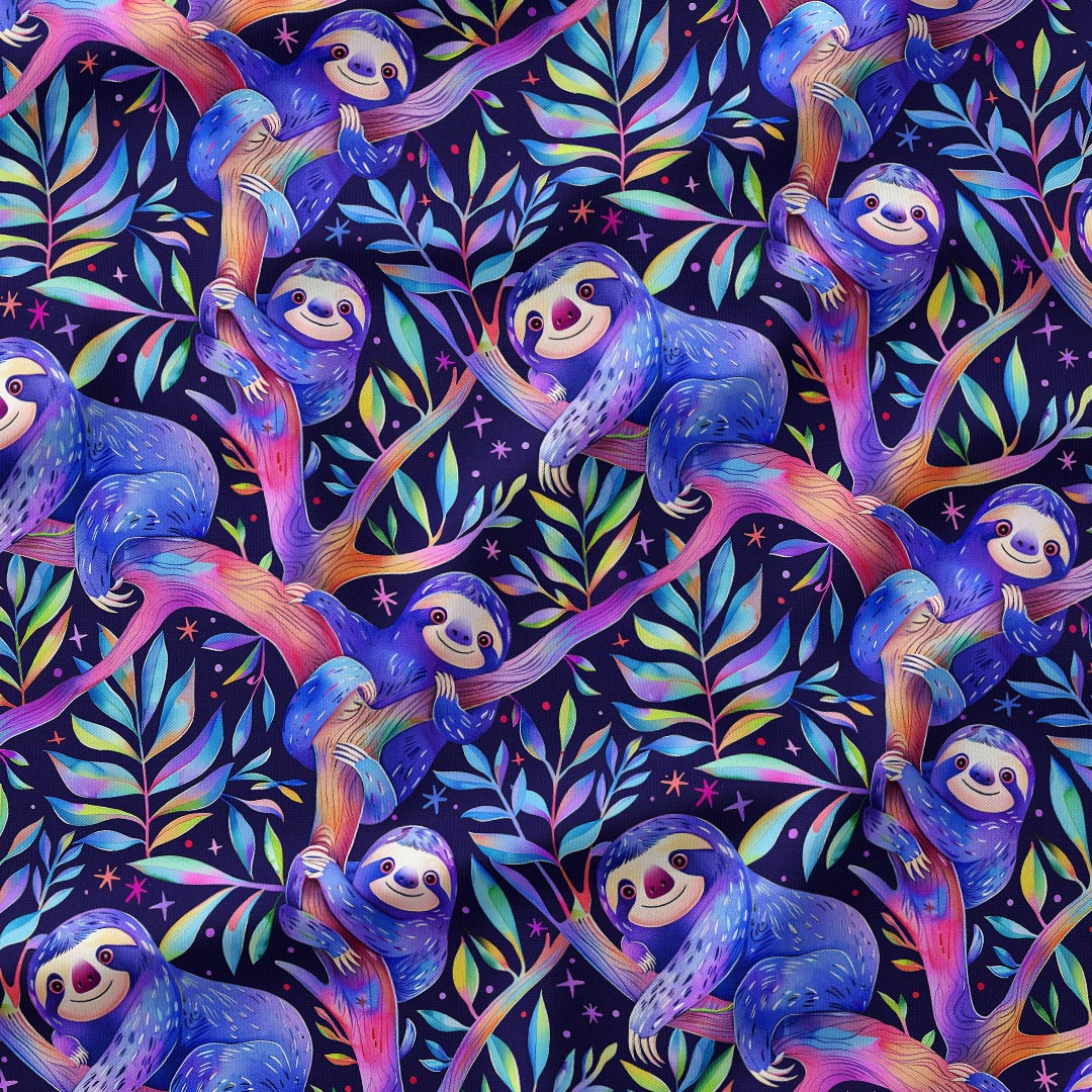 Happy Sloths Fabric – Custom Fabrics UK