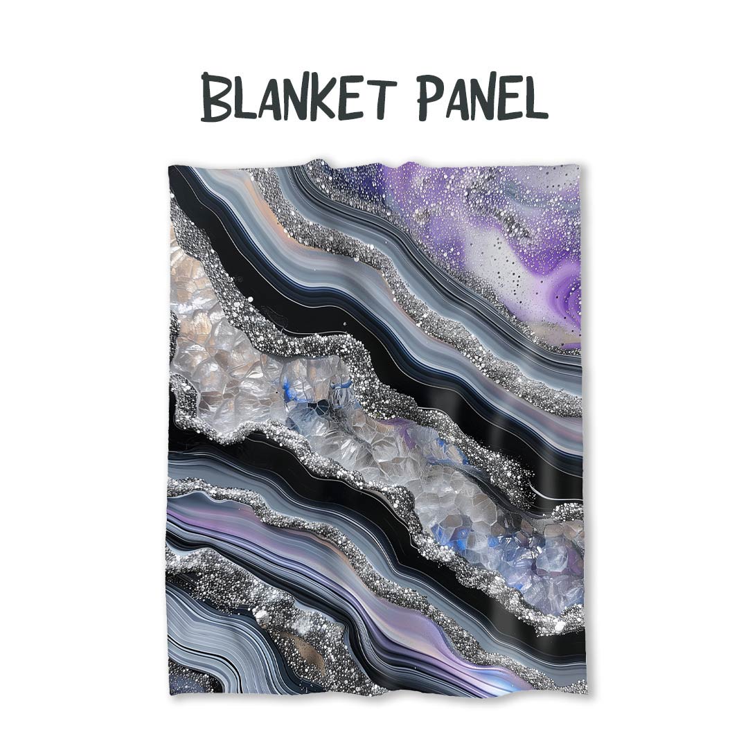 Holographic Crystals Fabric Blanket panel for sewing blankets – Custom ...