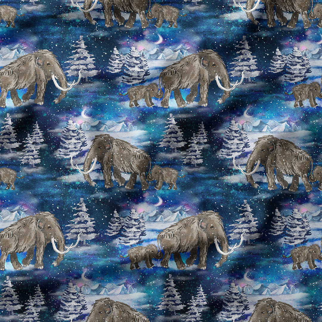 Mammoth Galaxy Winter Fabric for Home Decor, Sewing Clothes and ...