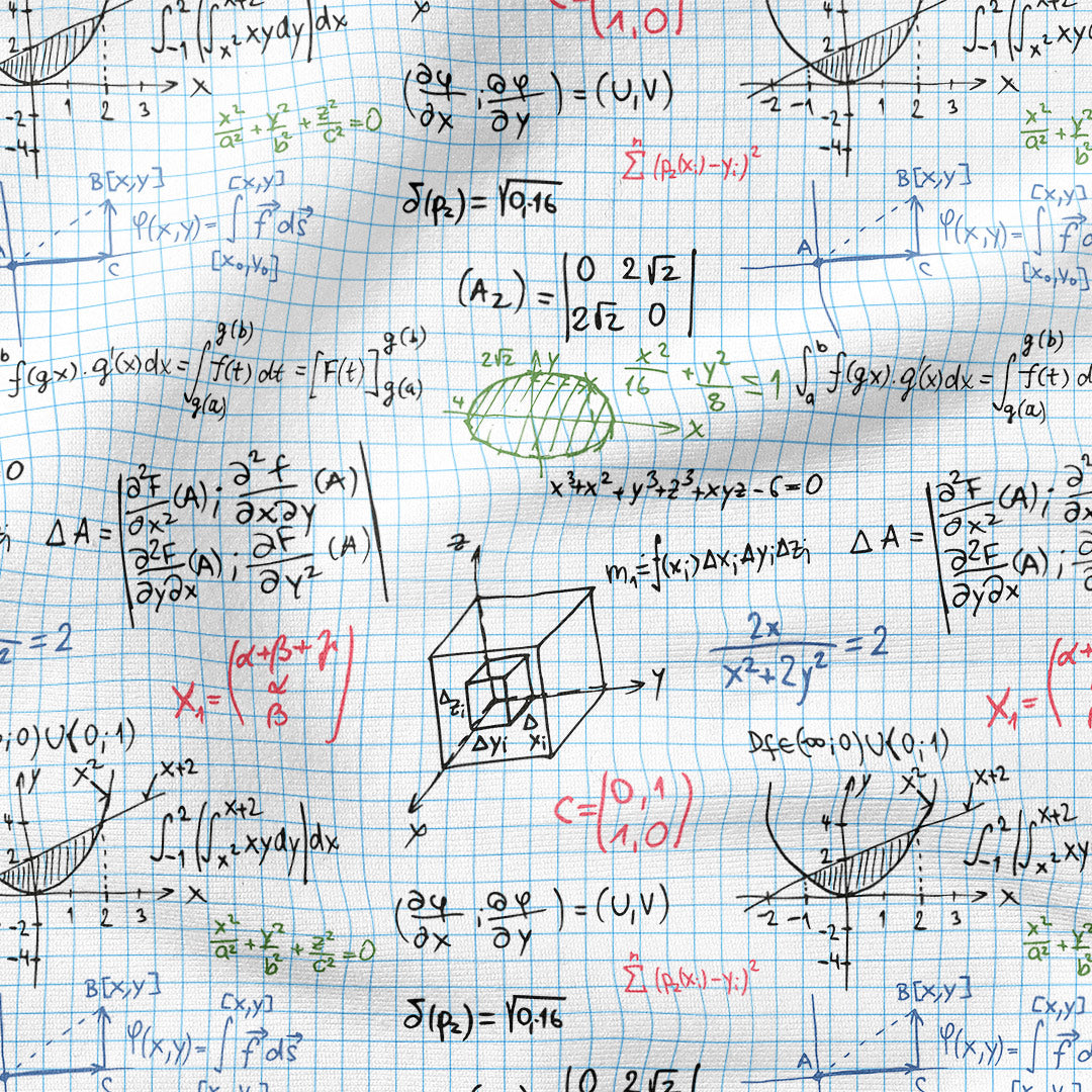Math themed fabric for quilting, crafts, cushions, home decor fabric ...