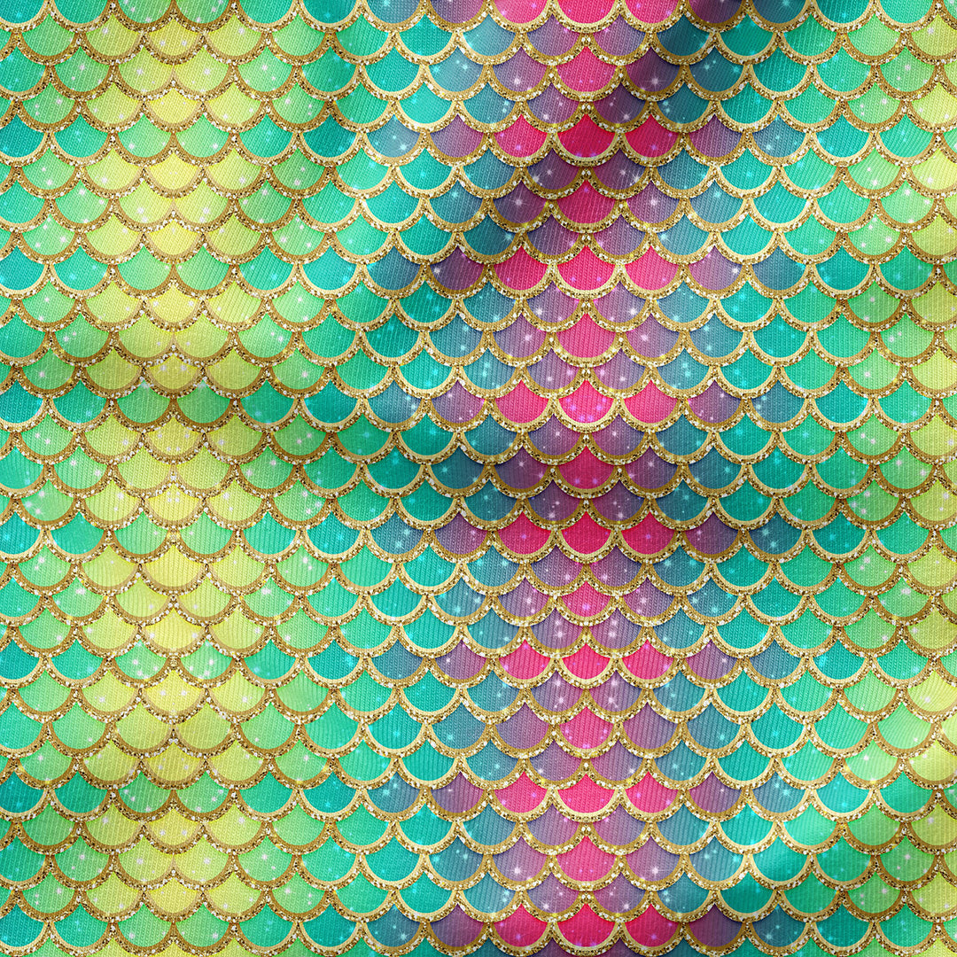 Mermaid Scales Lagoon Fabric – Custom Fabrics UK