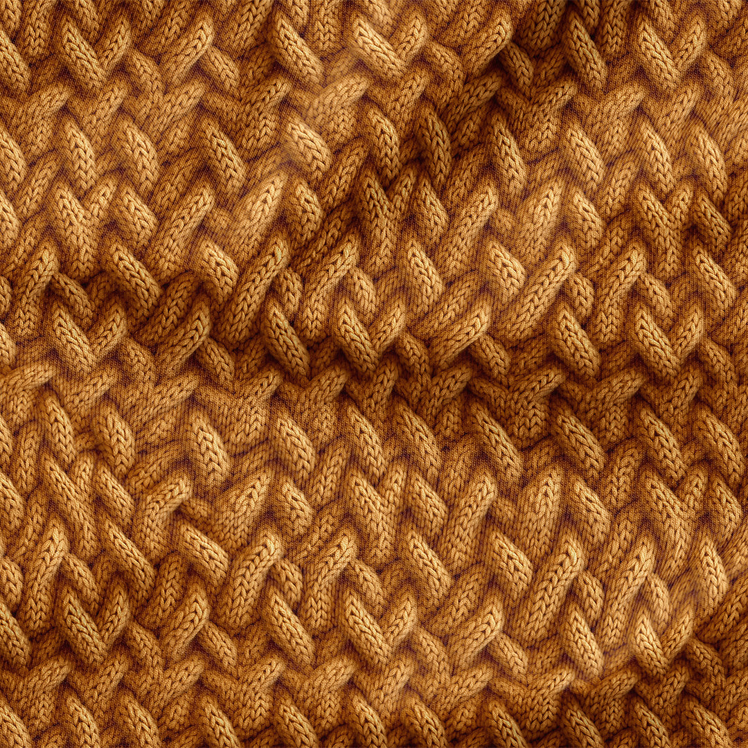Mustard Knit effect fabric for Outdoor Cushions, Dressmaking, Crafts ...