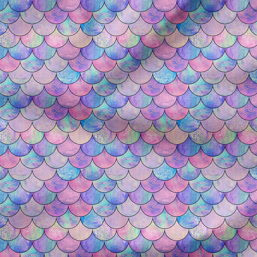 Pastel Mermaid Scales Fabric – Custom Fabrics UK