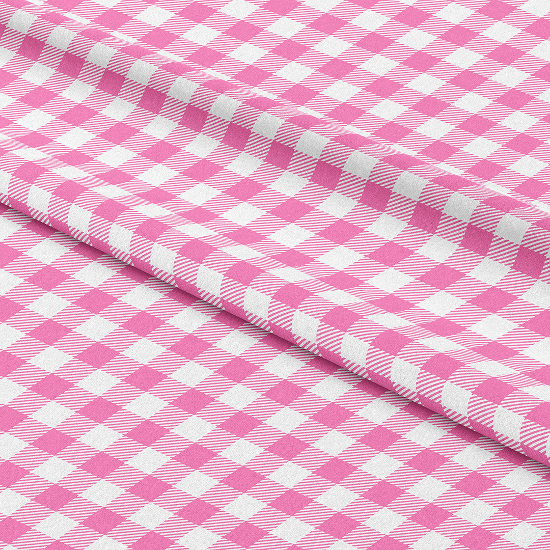 Pink Checks fabric for Outdoor Cushions, Dressmaking, Crafts – Custom ...