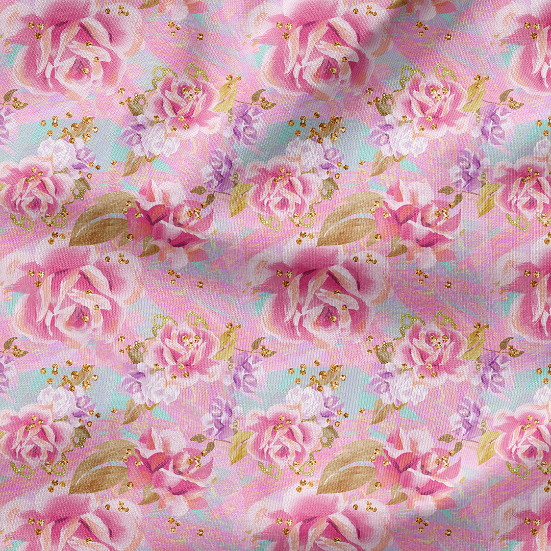 Pink Roses Fabric – Custom Fabrics UK