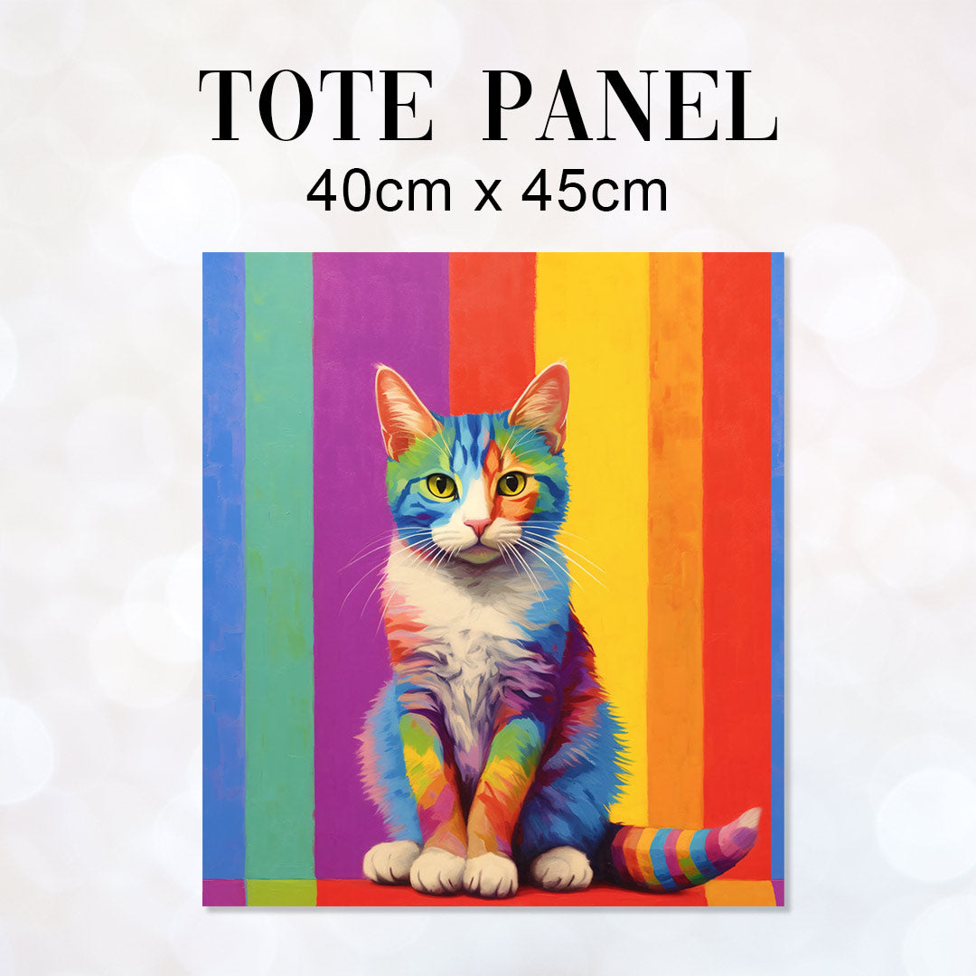 Pride Cat Fabric Panel for sewing Tote Bags – Custom Fabrics UK