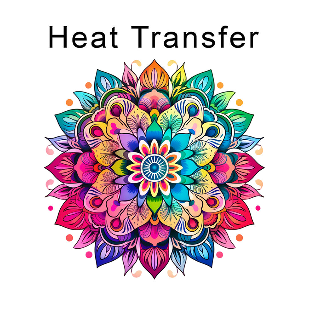 Rainbow Zen Iron on Fabric Heat Transfer DTF-179 – Custom Fabrics UK