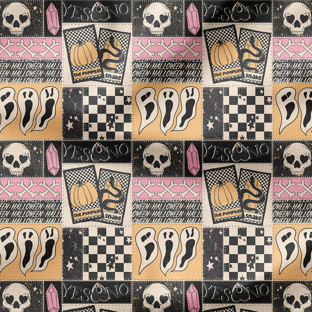 Spooky Patches Halloween fabric for sewing Crafts, Clothing and Bags ...