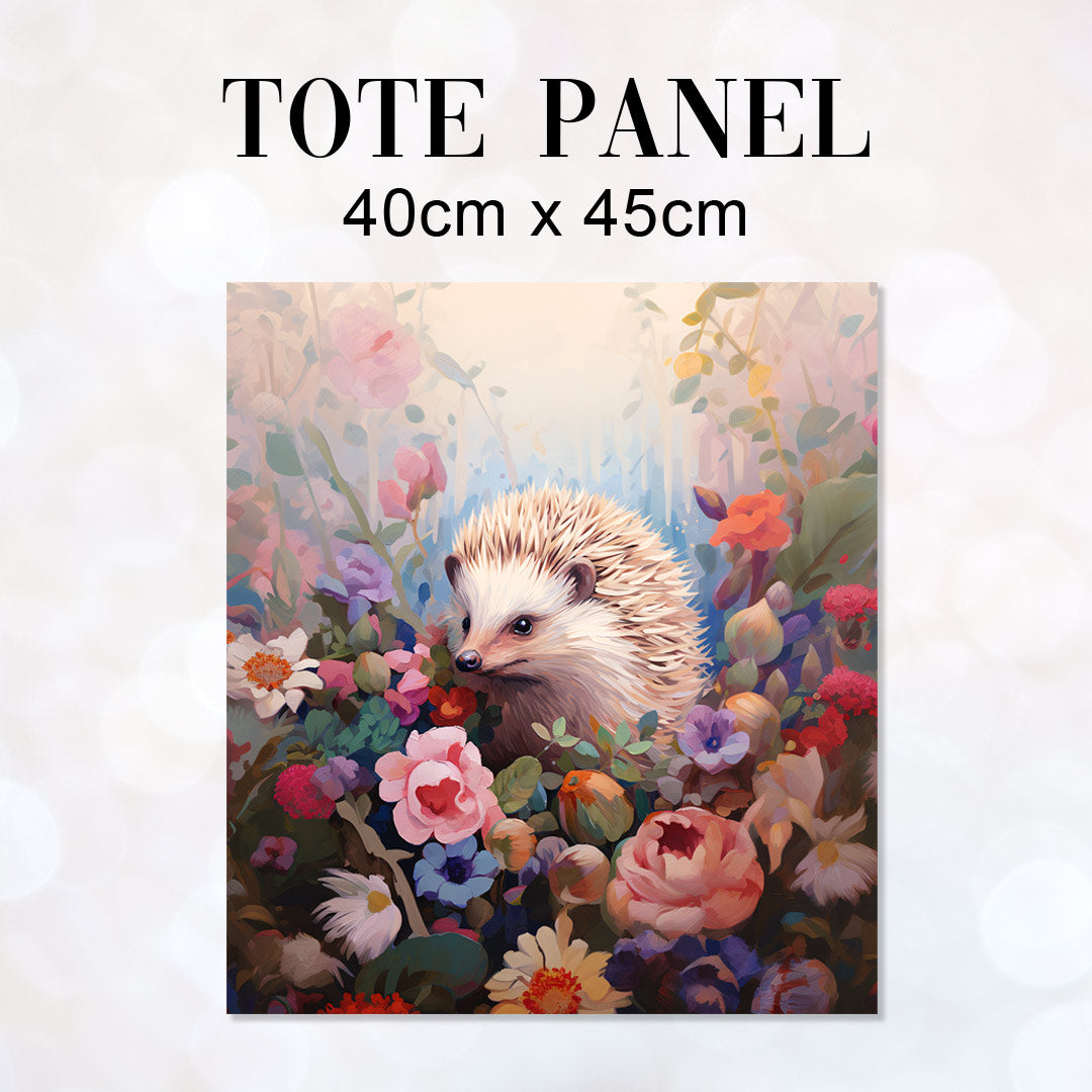 Little Hedgehog Fabric Panel for sewing Tote Bags – Custom Fabrics UK