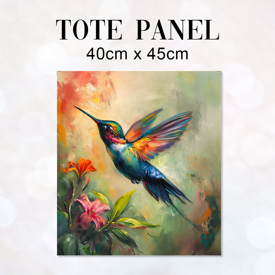 Hummingbirds Fabric Panel for sewing Tote Bags – Custom Fabrics UK