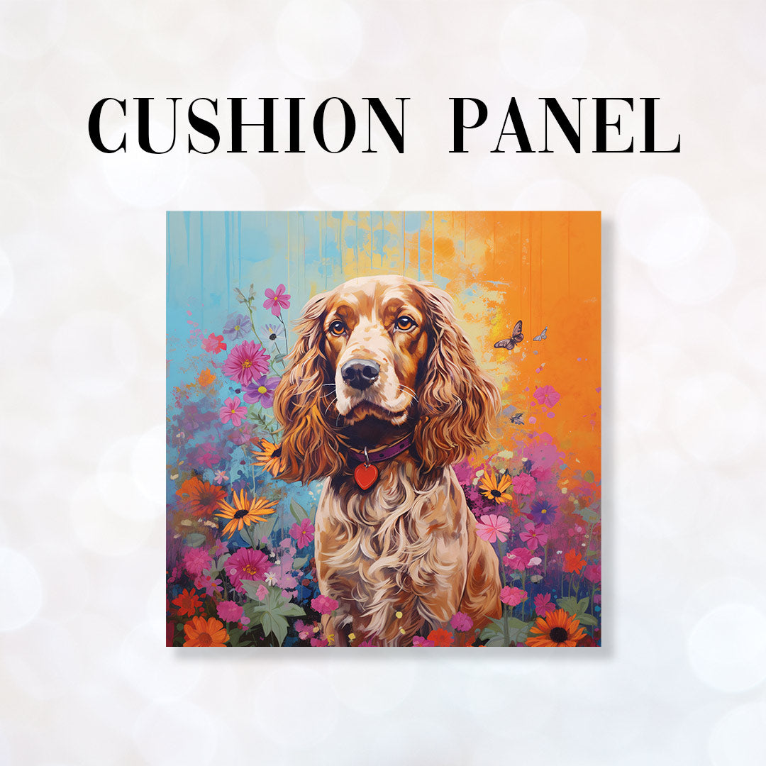 Golden Springer Spaniel Fabric Panel for sewing Cushions. – Custom ...