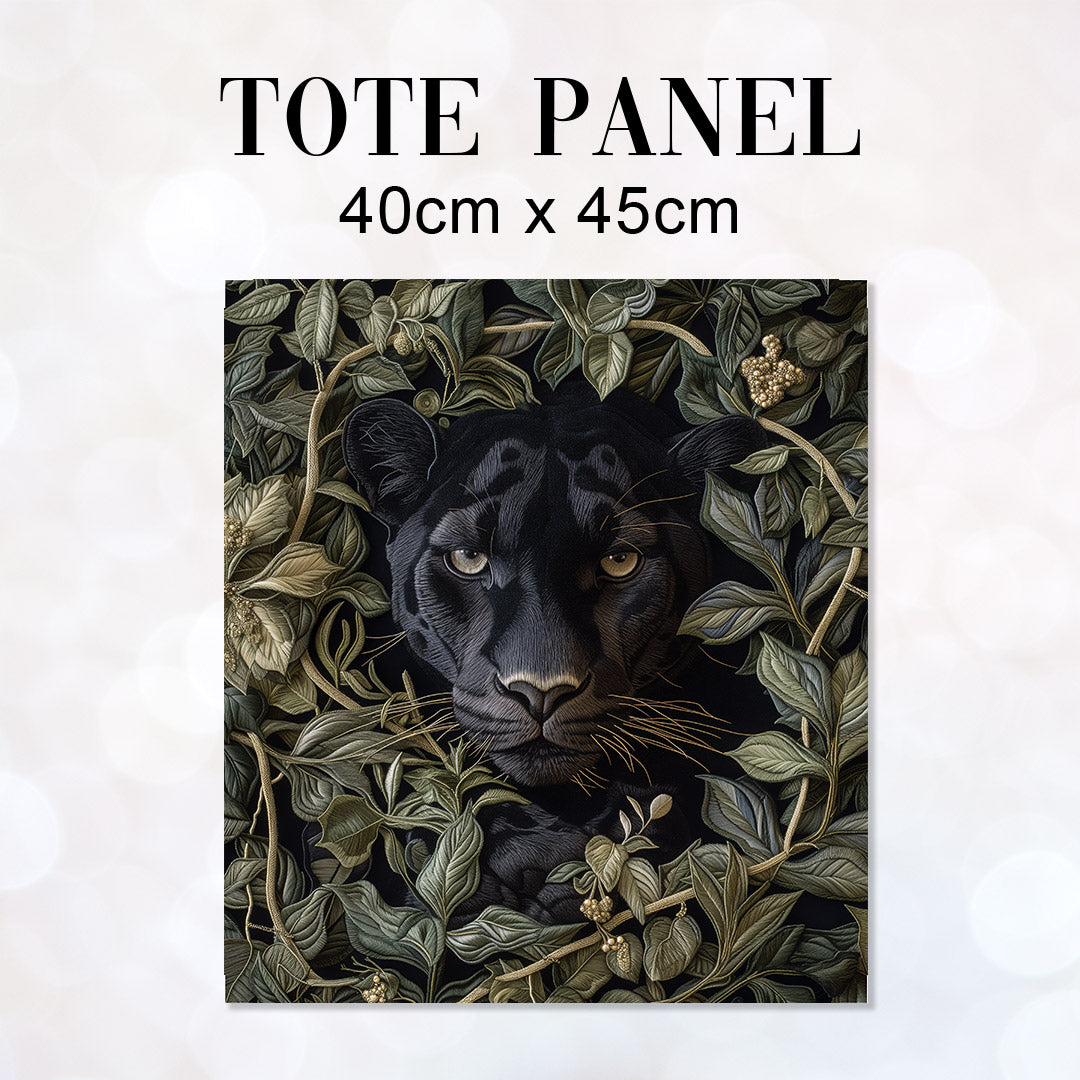 Embroidered Puma Fabric Panel for sewing Tote Bags – Custom Fabrics UK