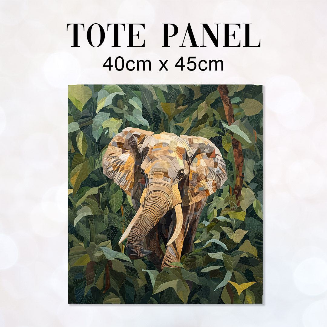 Quilted Elephant Fabric Panel for sewing Tote Bags – Custom Fabrics UK