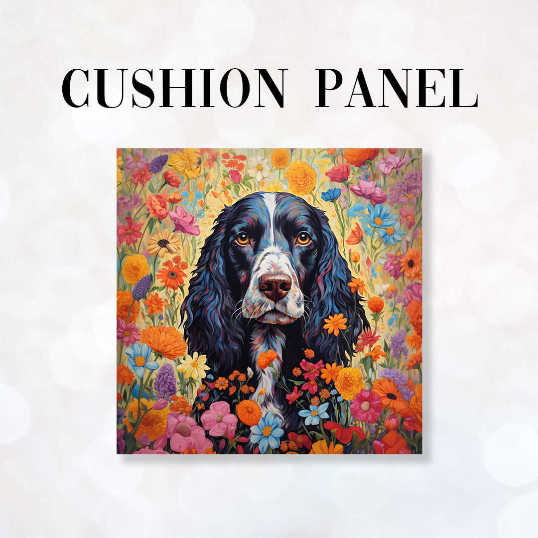 Black Springer Spaniel Fabric Panel for sewing Cushions. – Custom ...