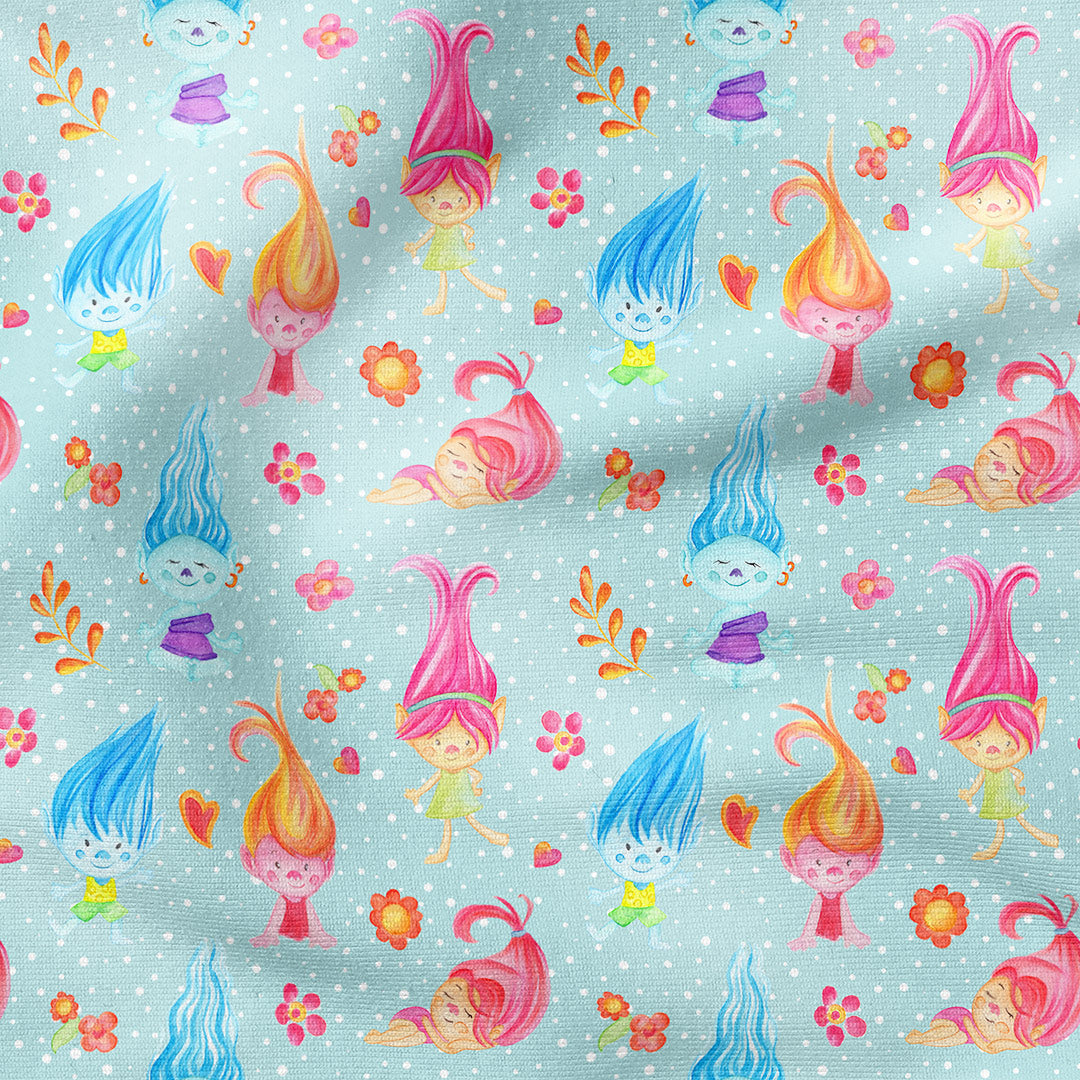 Trolls Fabric for Pyjamas, crafts, blankets and more – Custom Fabrics UK