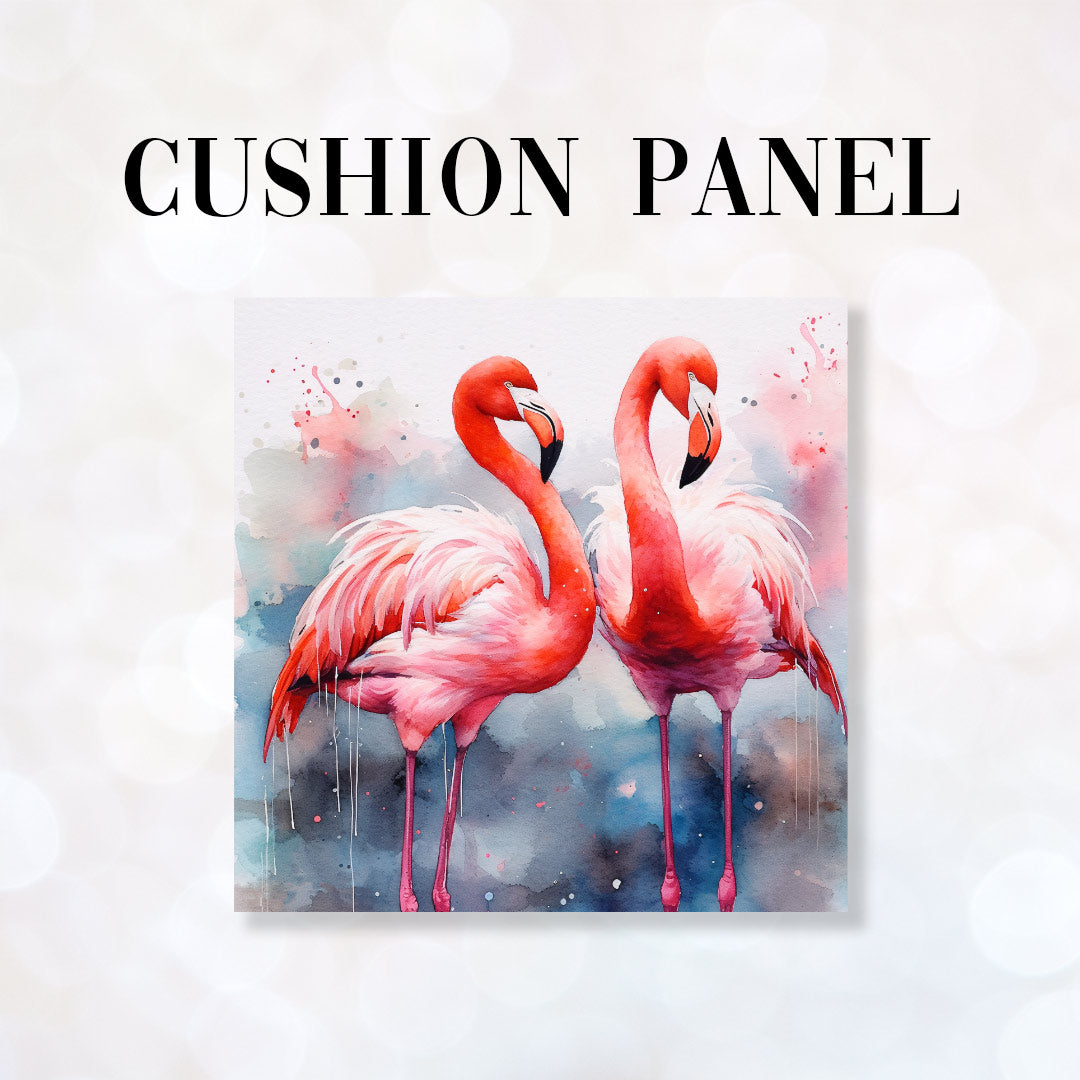 Fabric Panel with Flamingos for sewing Cushions. – Custom Fabrics UK
