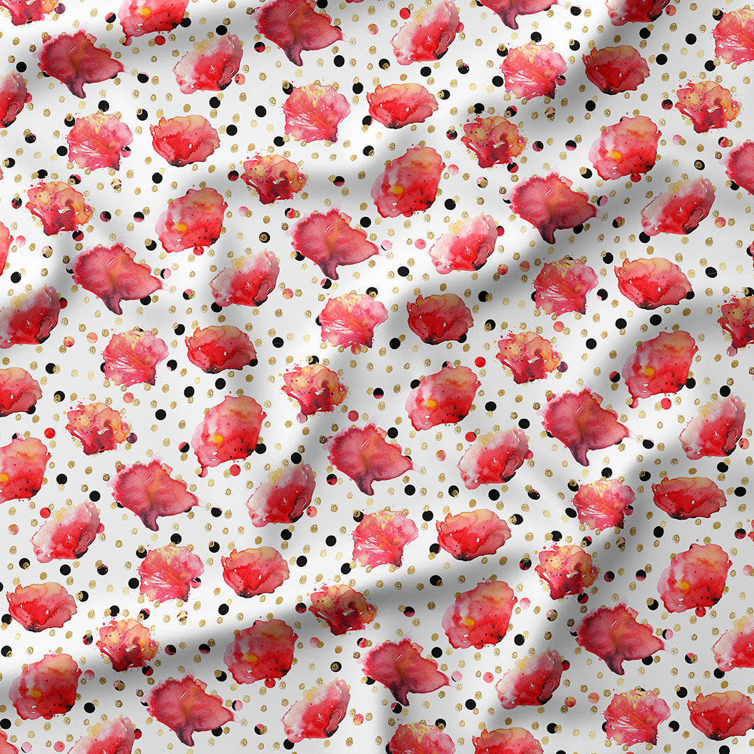 Watercolour Poppies Fabric – Custom Fabrics UK