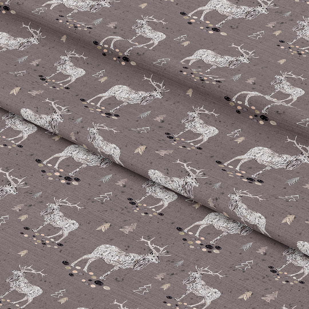 Woodland Stag Fabric for Upholstery, Outdoor Cushions, Crafts – Custom ...