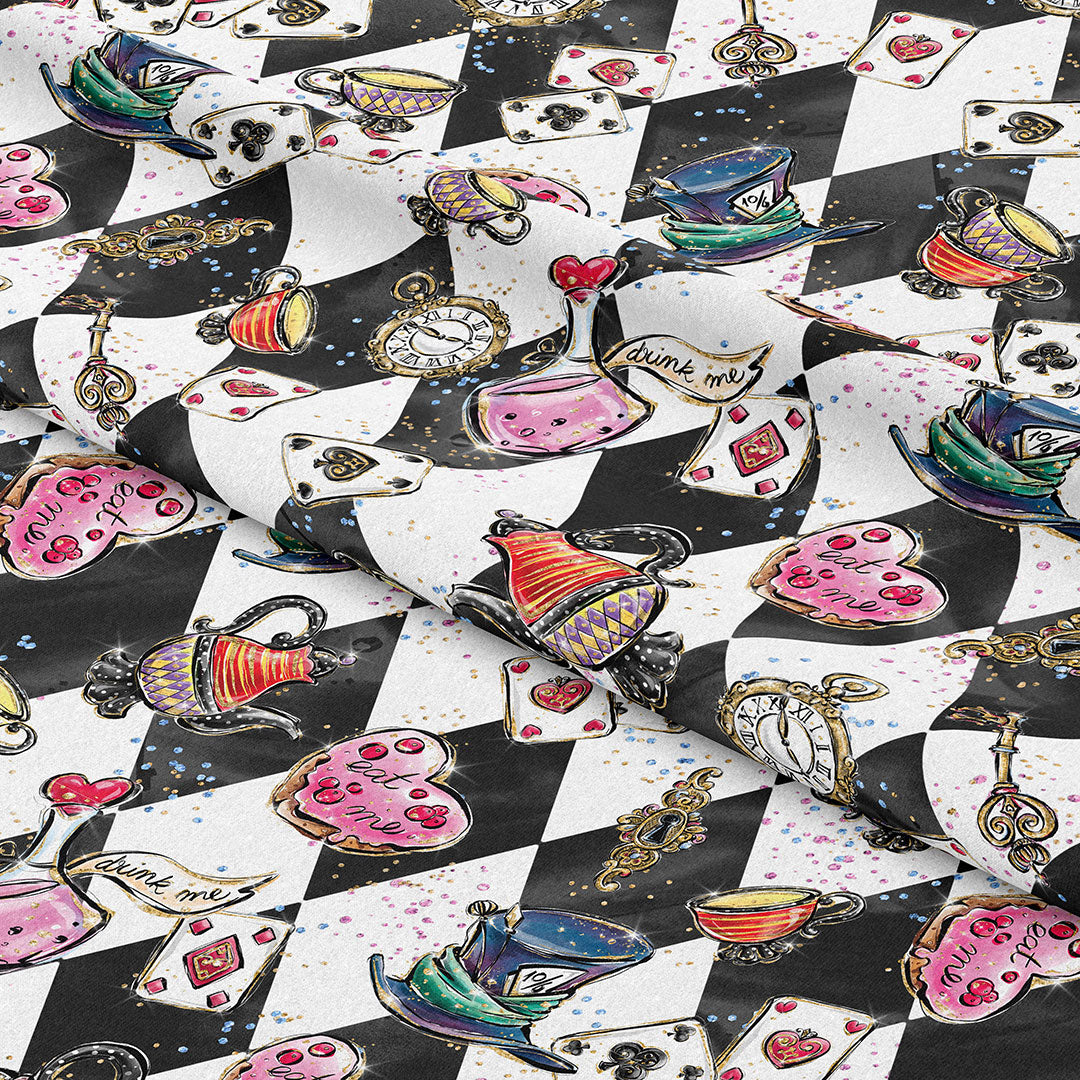 Alice Mono print fabric for Garden, Dressmaking, Crafts – Custom Fabrics UK