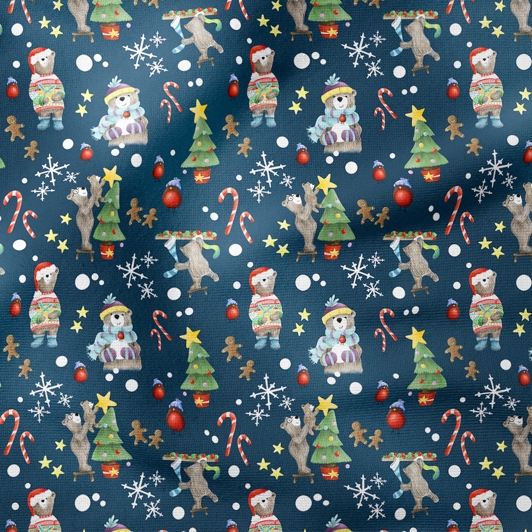 Christmas Bears Fabric for Christmas Jumper, Sacks Christmas Crafts and ...