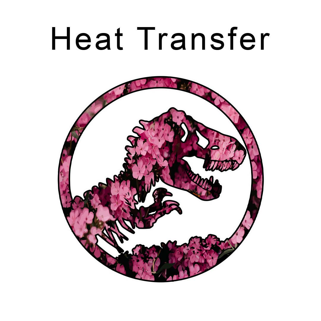 Jurrastic Pink Iron on Fabric Heat Transfer DTF-212 – Custom Fabrics UK