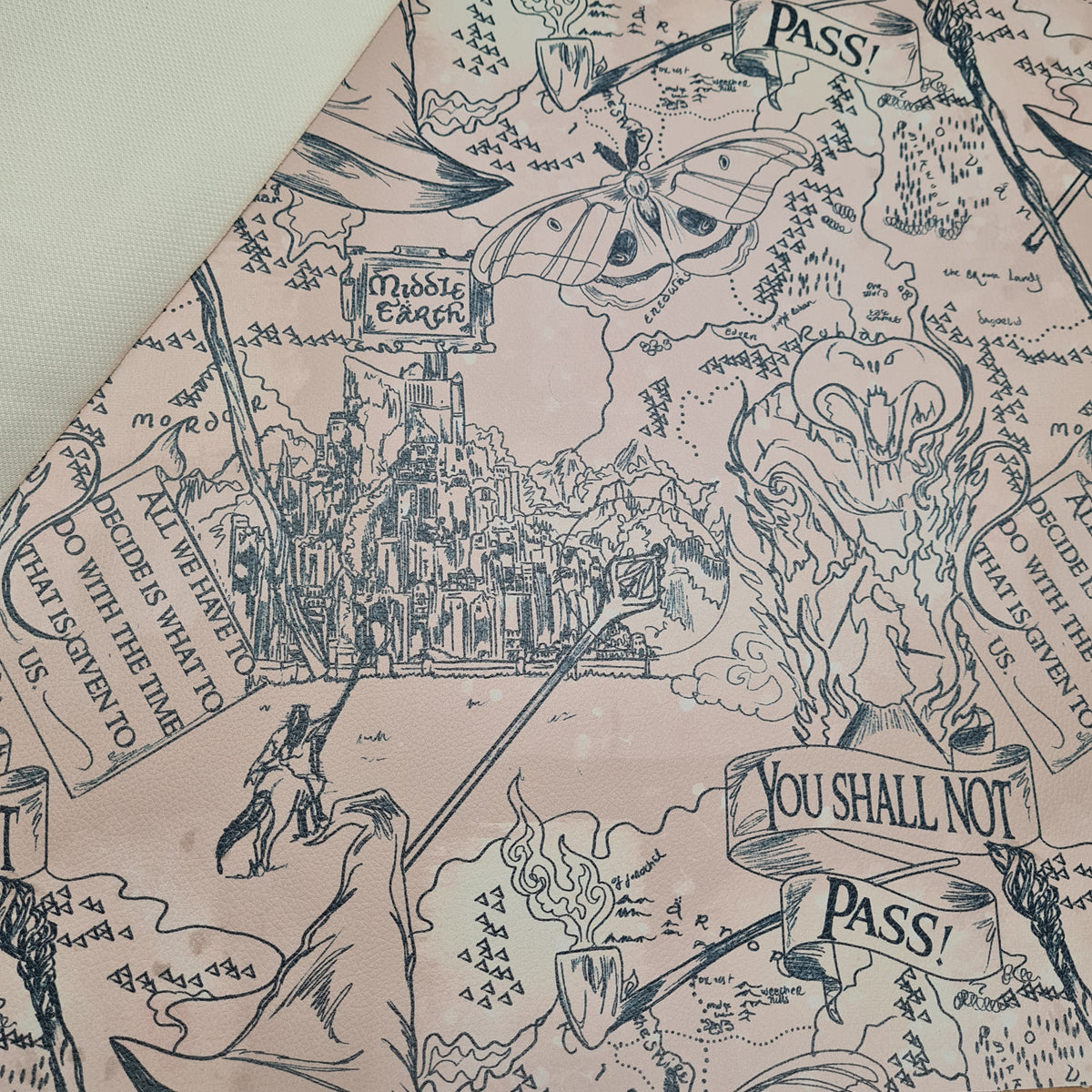 Middle Earth Faux Leather Fabric 50cm – Custom Fabrics UK