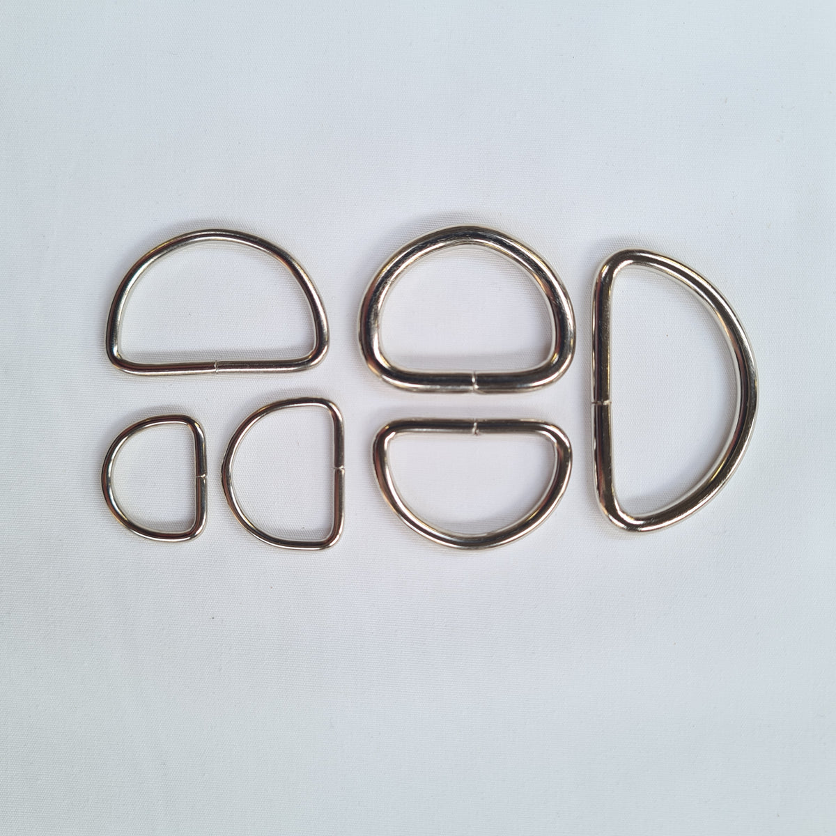 Silver D Rings, various sizes, set of 2 – Custom Fabrics UK